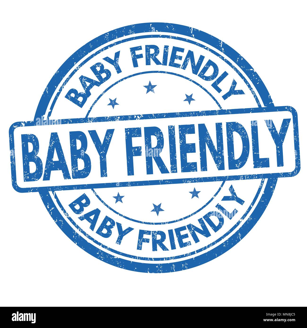 Baby friendly grunge rubber stamp on white background, vector ...