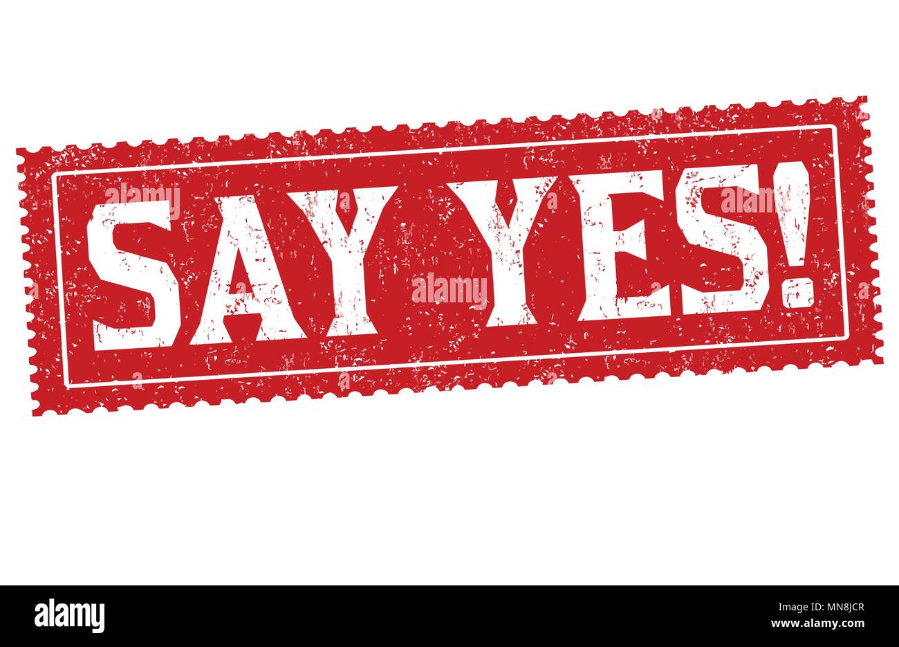 Say yes grunge rubber stamp on white background, vector illustration ...