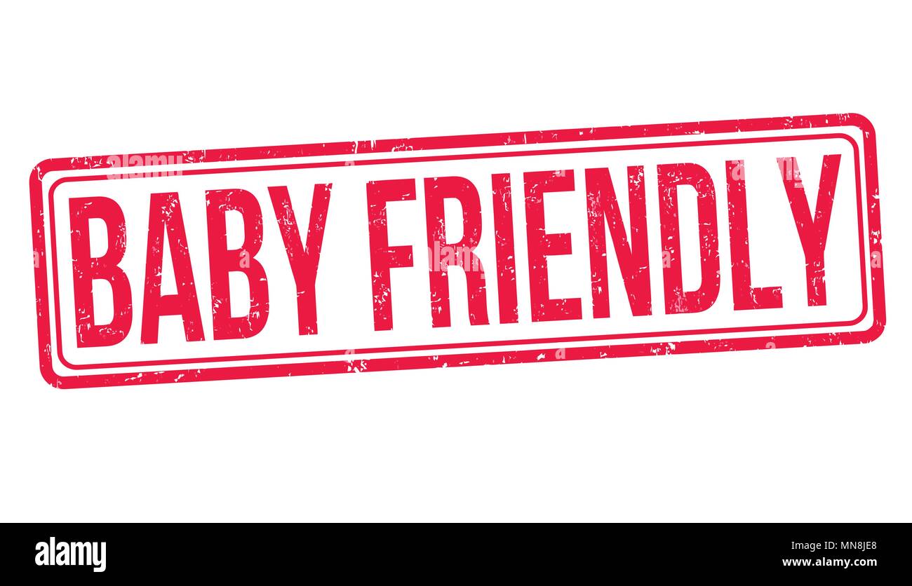 Baby friendly grunge rubber stamp on white background, vector ...