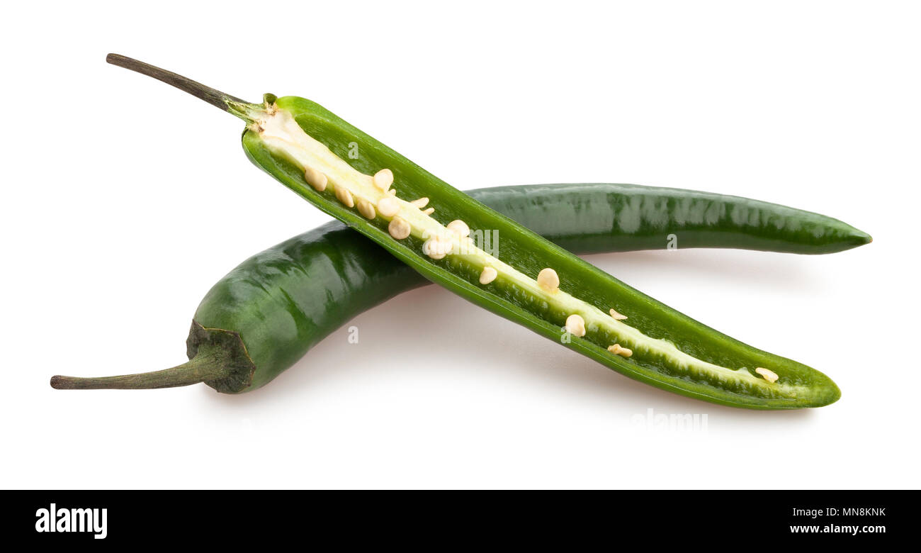 Green chilli pepper slices hi-res stock photography and images - Alamy