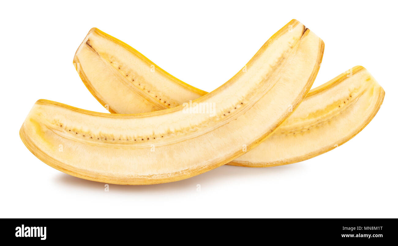 sliced banana path isolated Stock Photo - Alamy