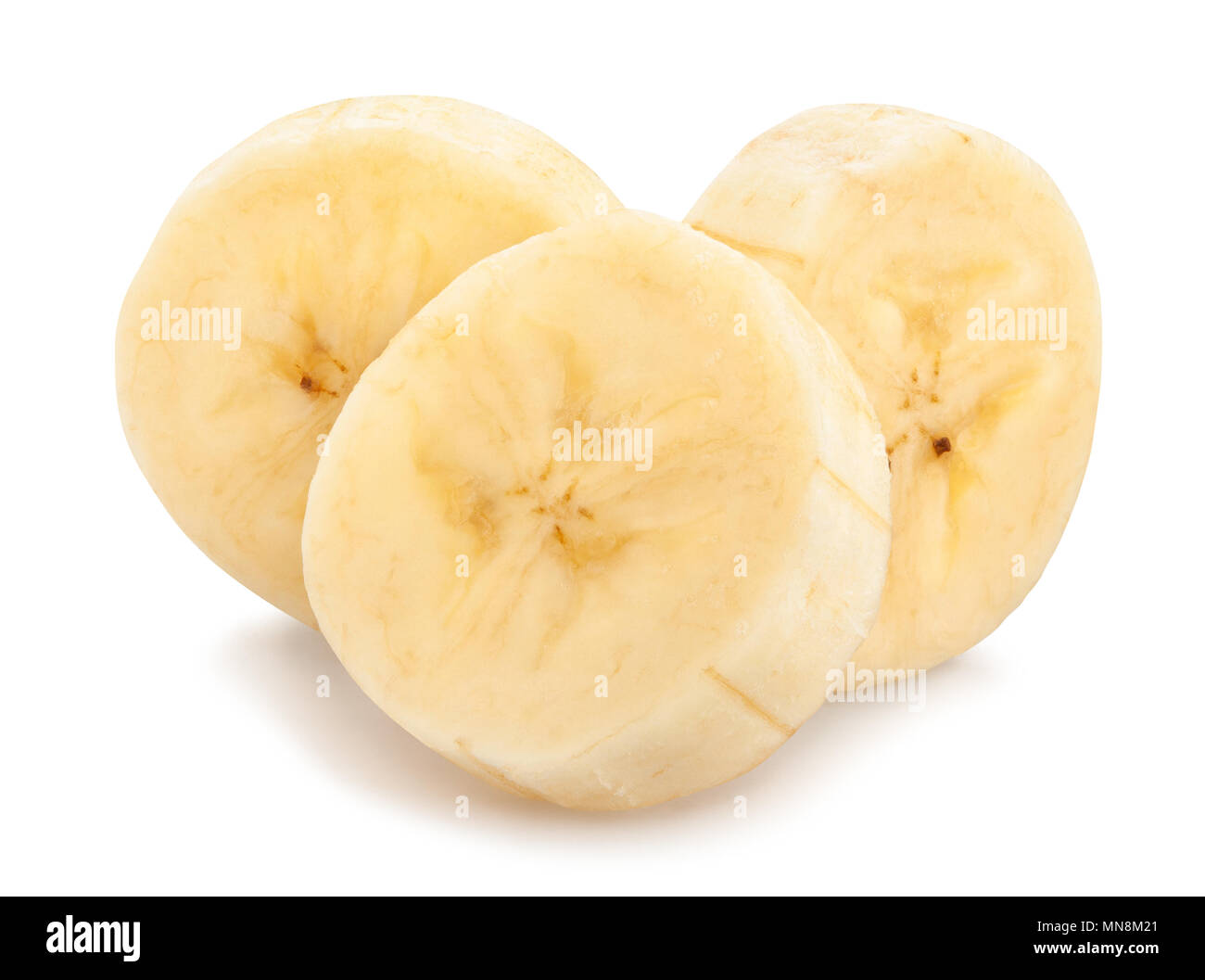sliced banana path isolated Stock Photo - Alamy