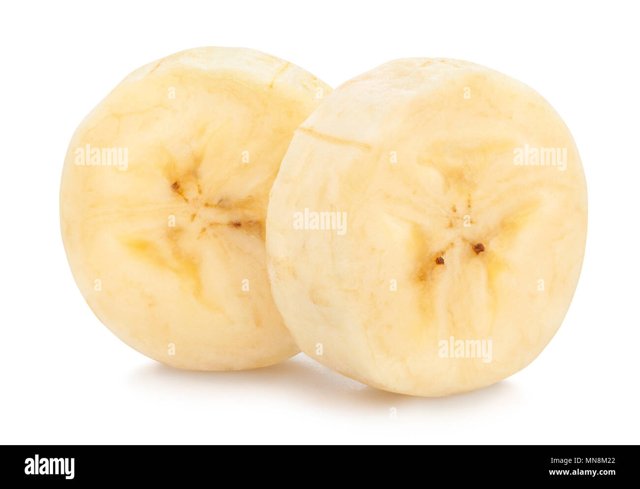 sliced banana path isolated Stock Photo - Alamy