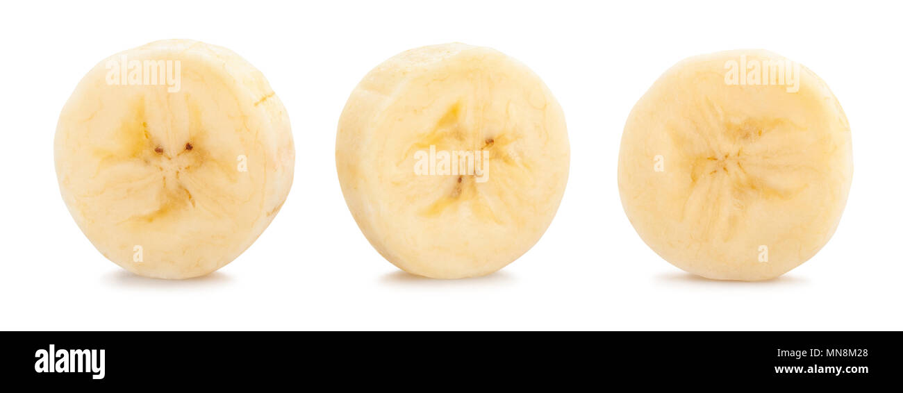 sliced banana path isolated Stock Photo - Alamy