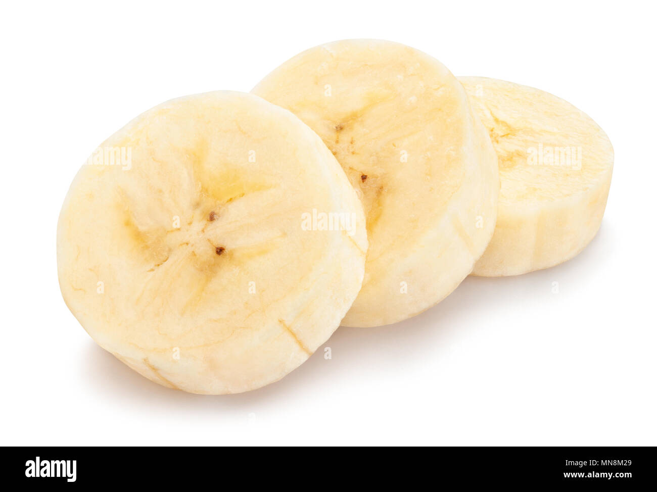 sliced banana path isolated Stock Photo - Alamy