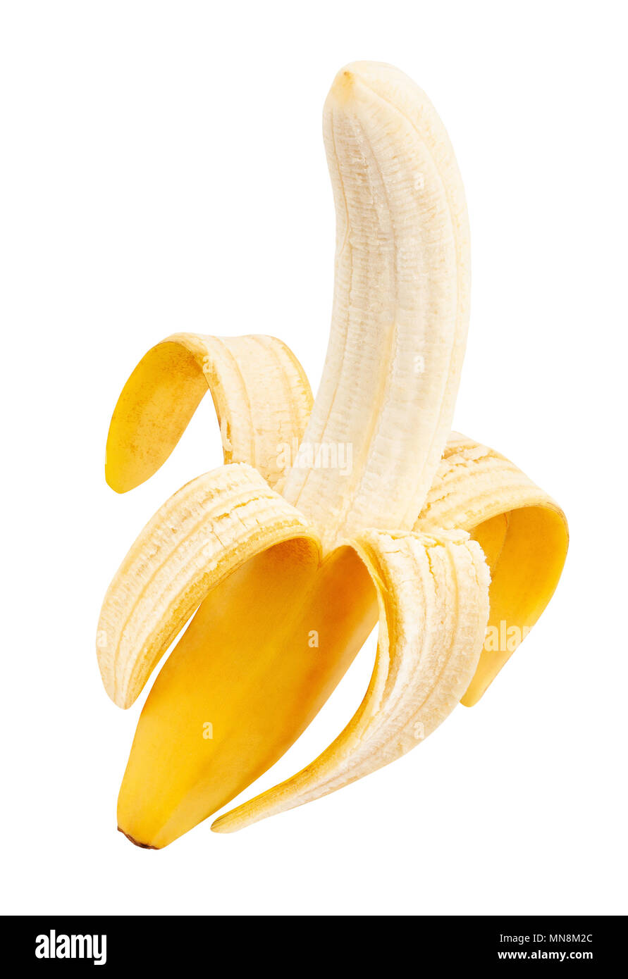 open banana path isolated Stock Photo - Alamy