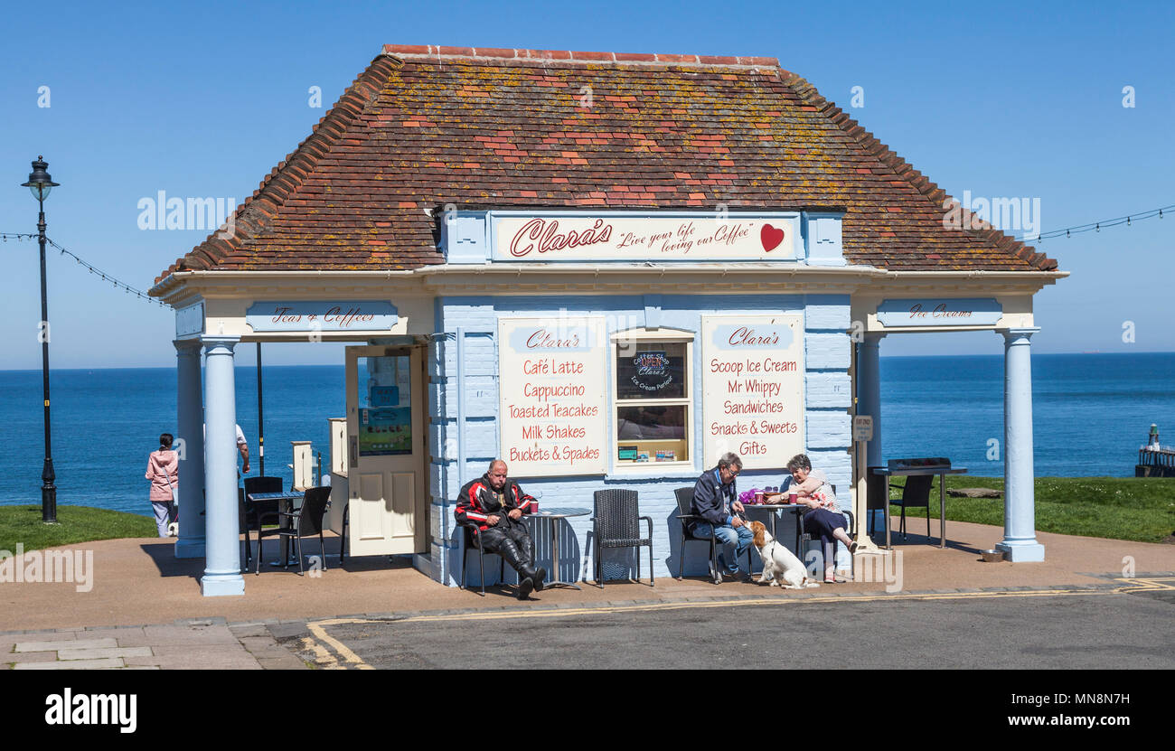 Claras cafe and ice cream parlour at Whitby, North Yorkshire, England ...