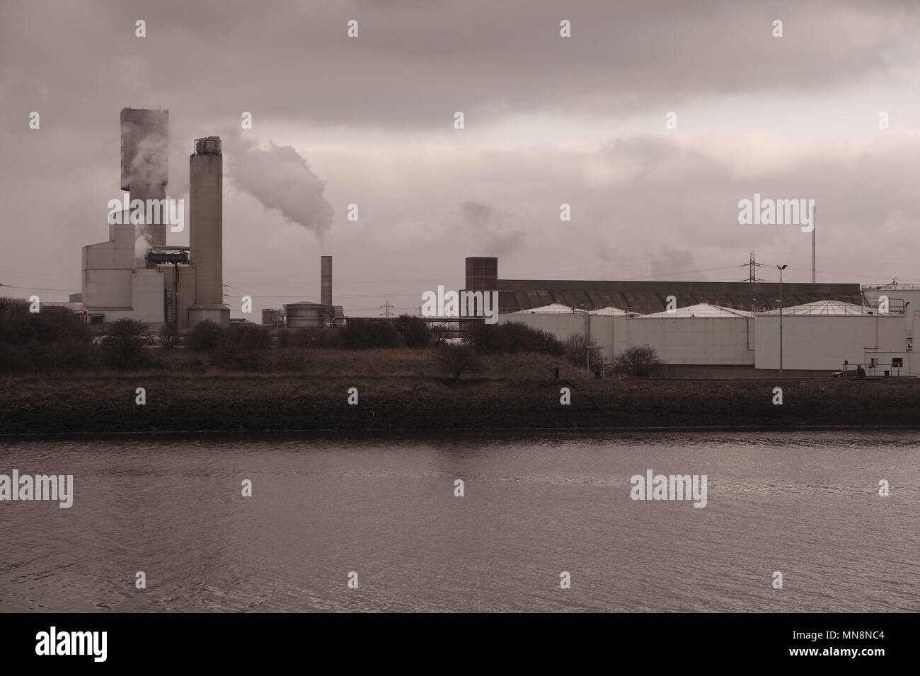 Abandoned Industrial and bridges around Middlesbrough, uk Stock Photo ...