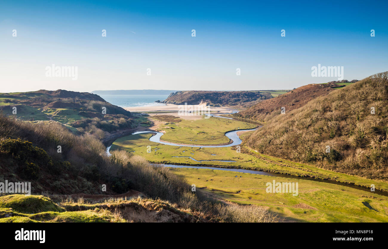 Gower Peninsula coastal landscapes Stock Photo - Alamy