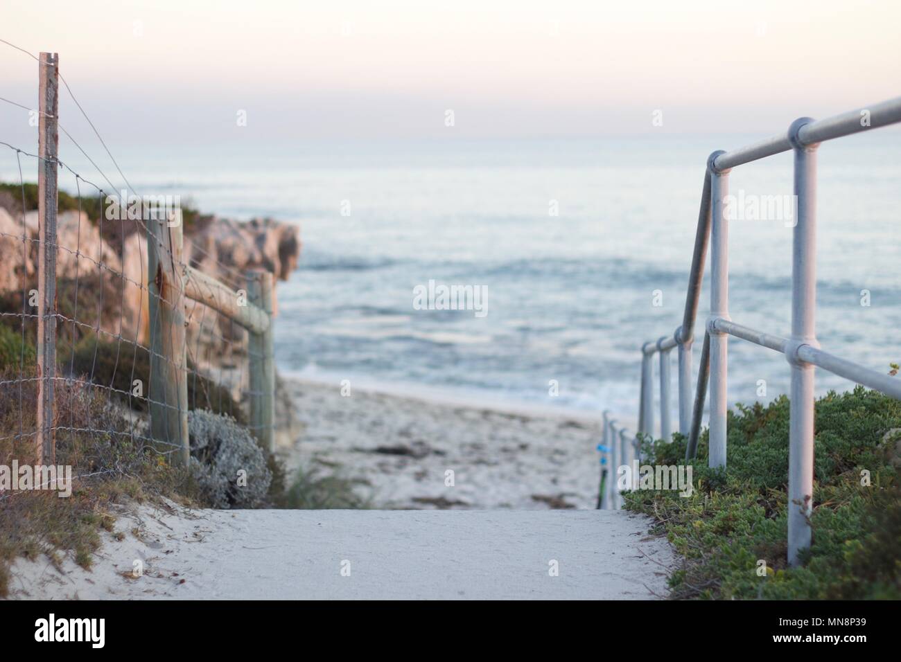 Steps to the Shoreline Stock Photo - Alamy