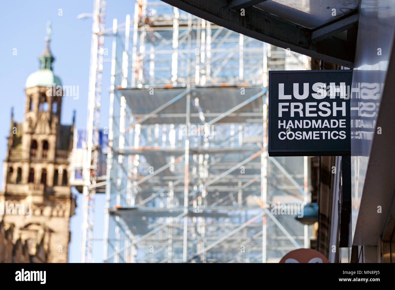 A branch of the cosmetics chain Lush in the United Kingdom / Lush logo ...