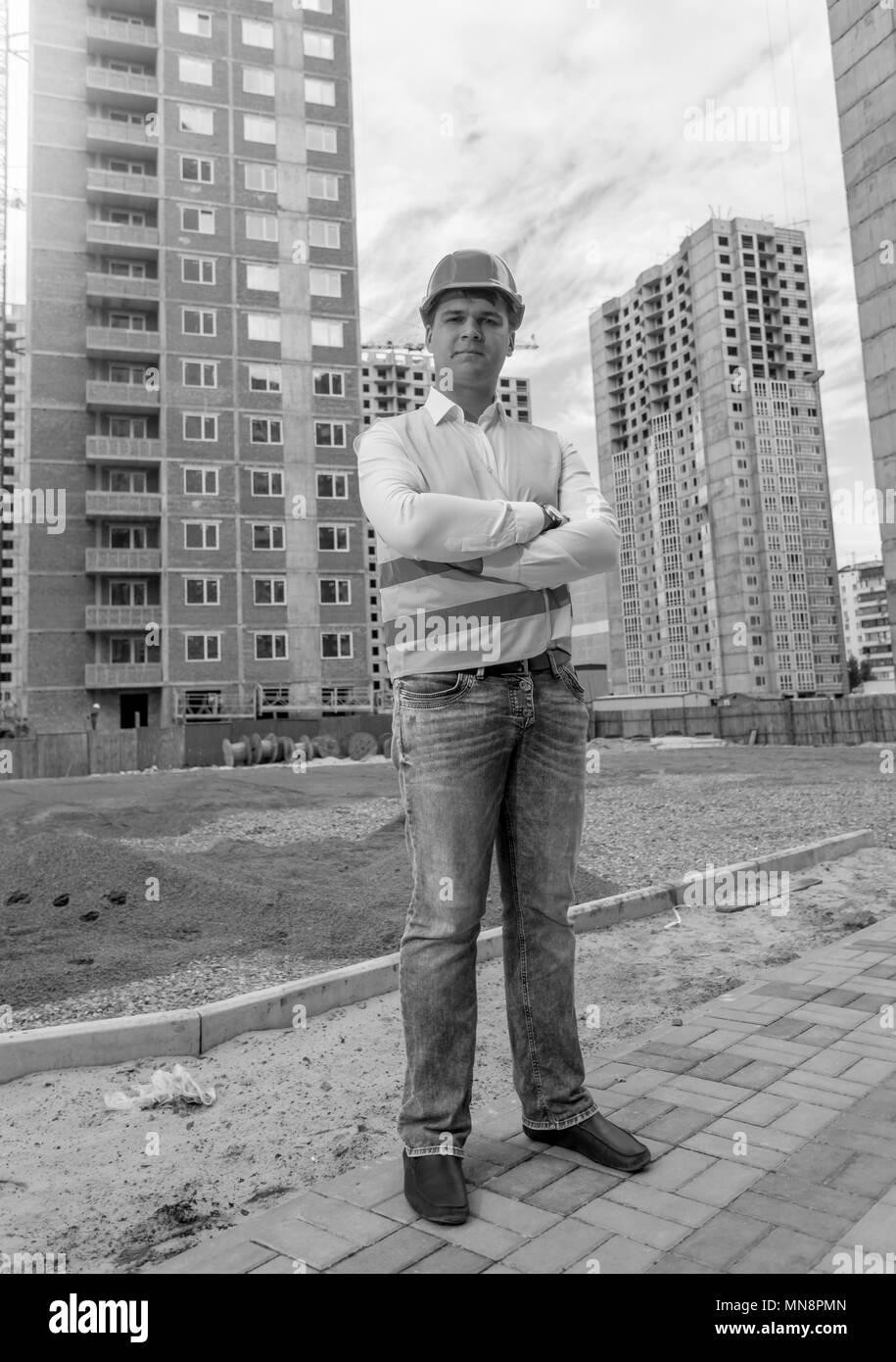 Construction risks Black and White Stock Photos & Images - Alamy