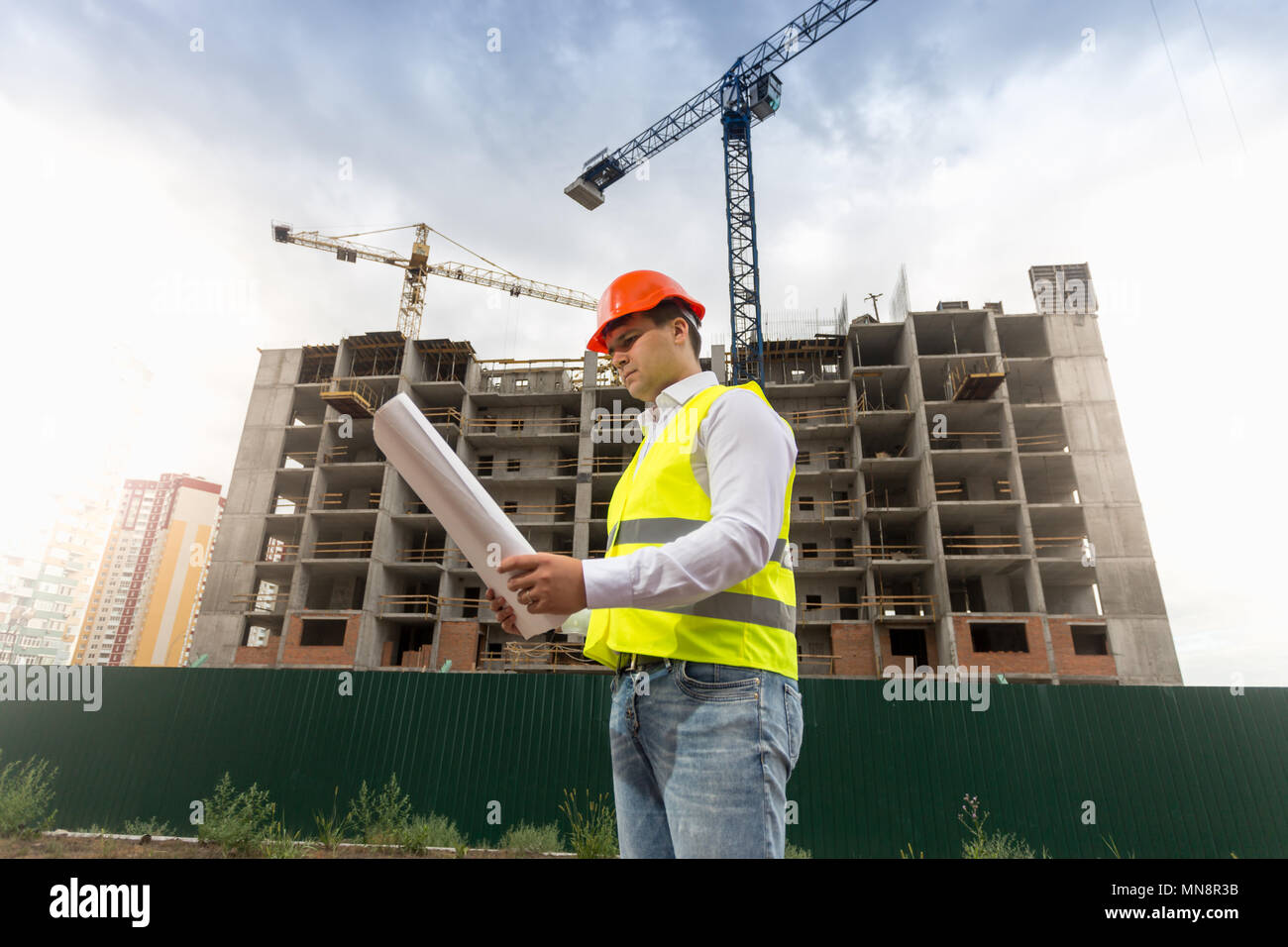 On site looking at drawing hi-res stock photography and images - Alamy