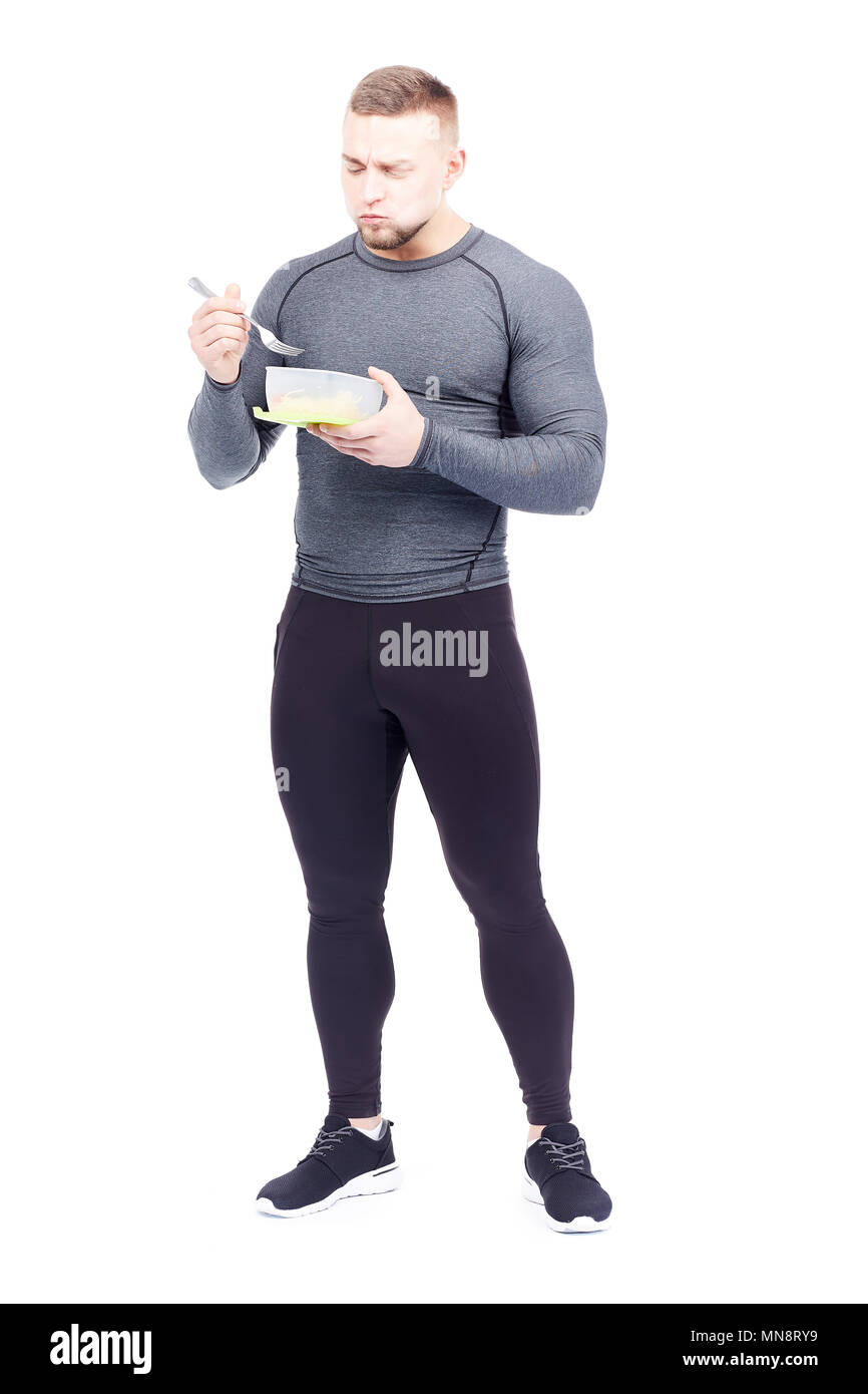 Man eating pasta from plastic hi-res stock photography and images - Alamy