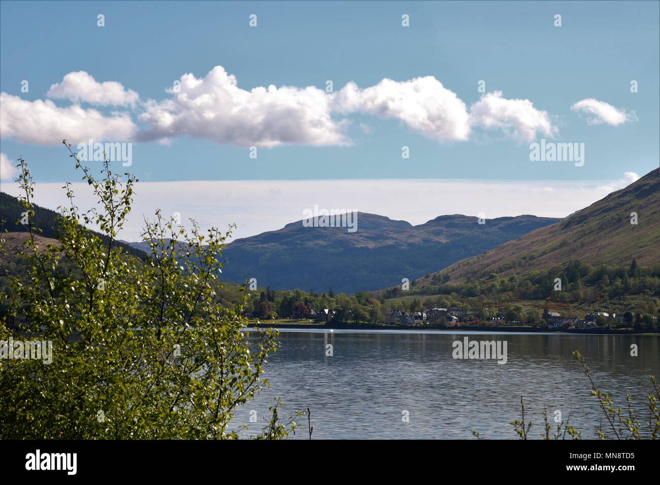 Beautiful Loch Long, Scotland, UK on a clear sunny day showing water ...