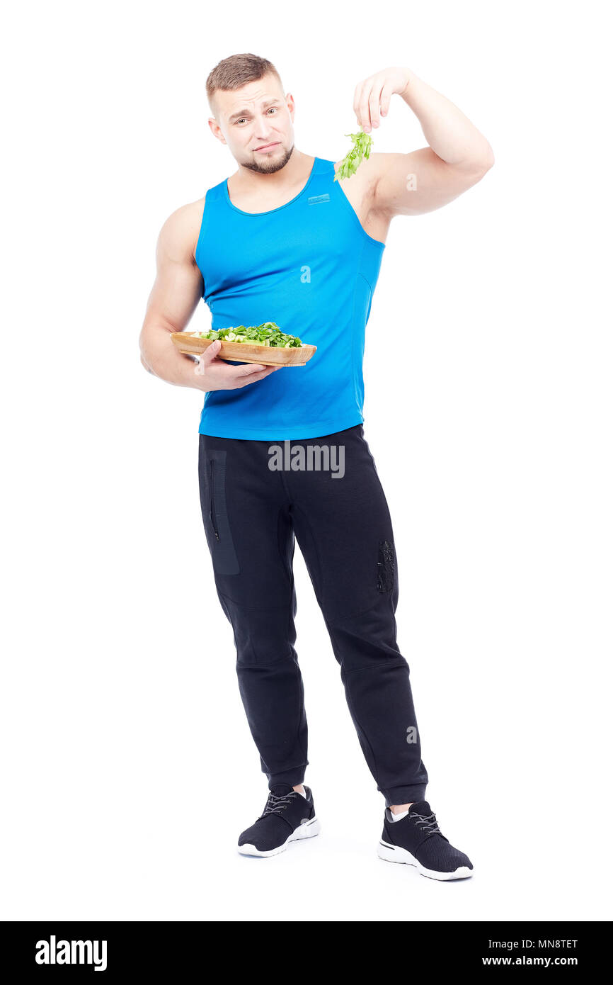 Man holding in plate Cut Out Stock Images & Pictures - Alamy