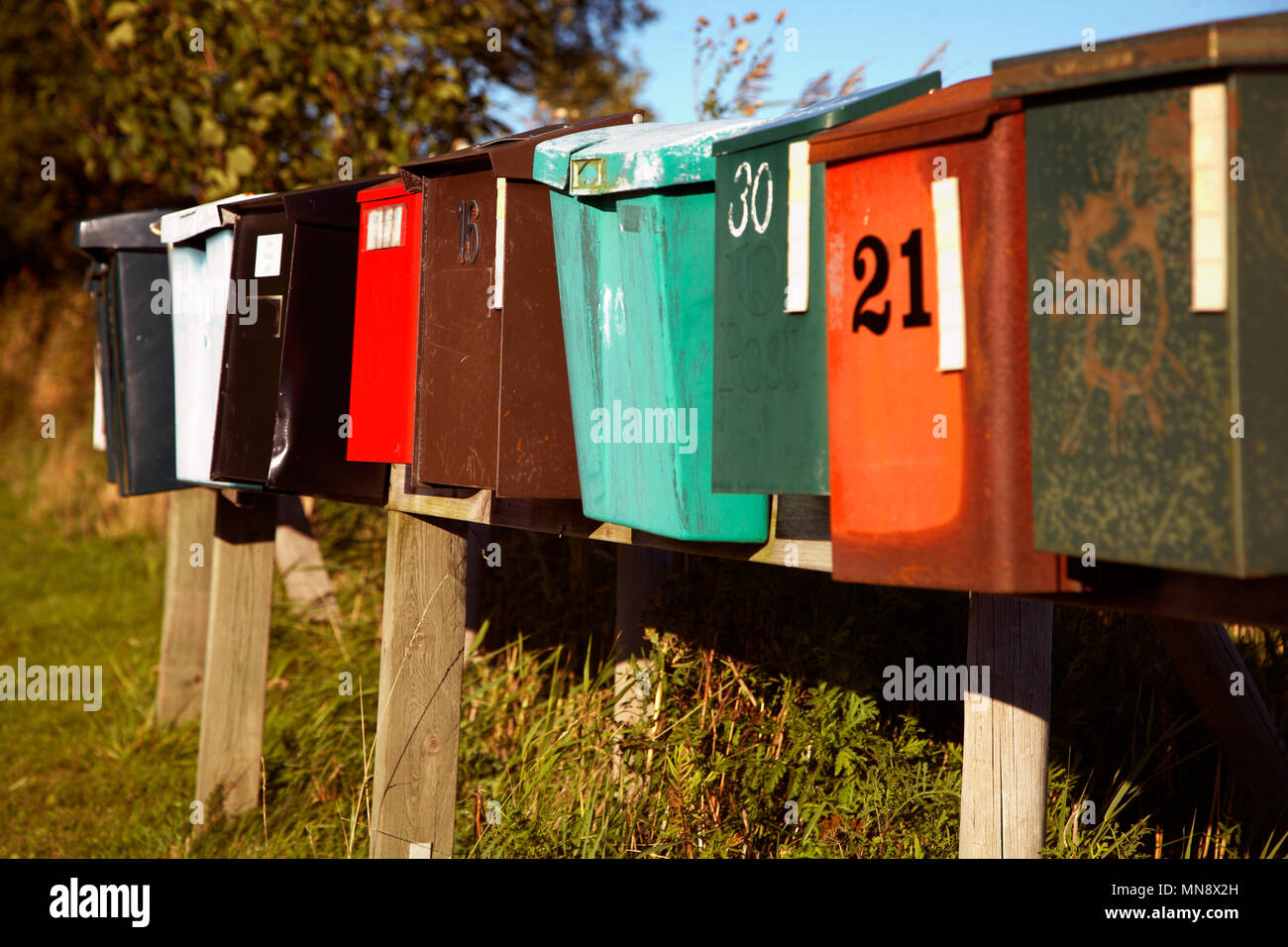 Set different mailboxes hi-res stock photography and images - Alamy