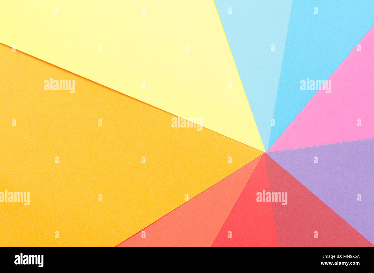 colorful construction paper sheets stacked to form rays Stock Photo - Alamy