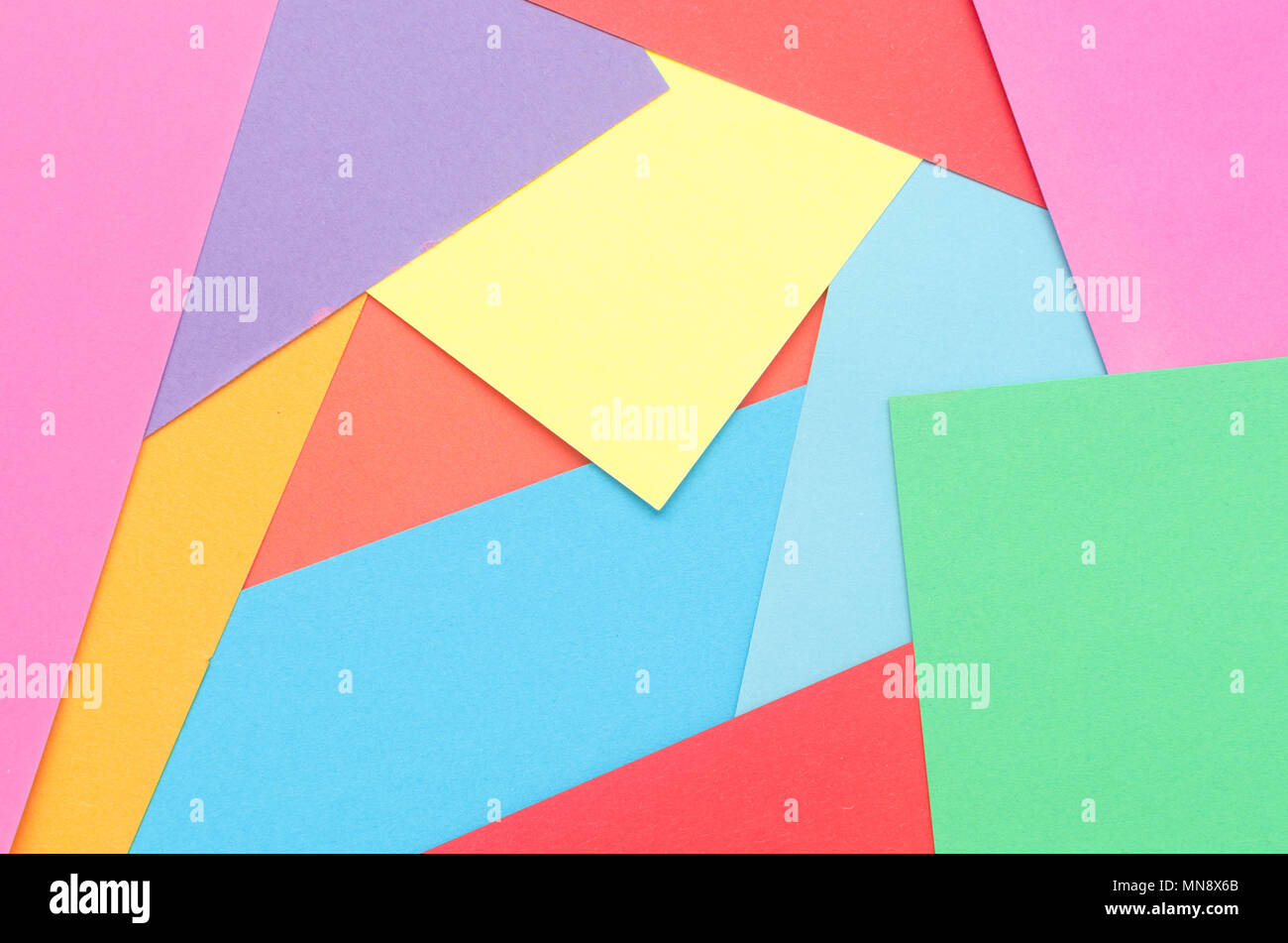 colorful construction paper thrown together Stock Photo - Alamy