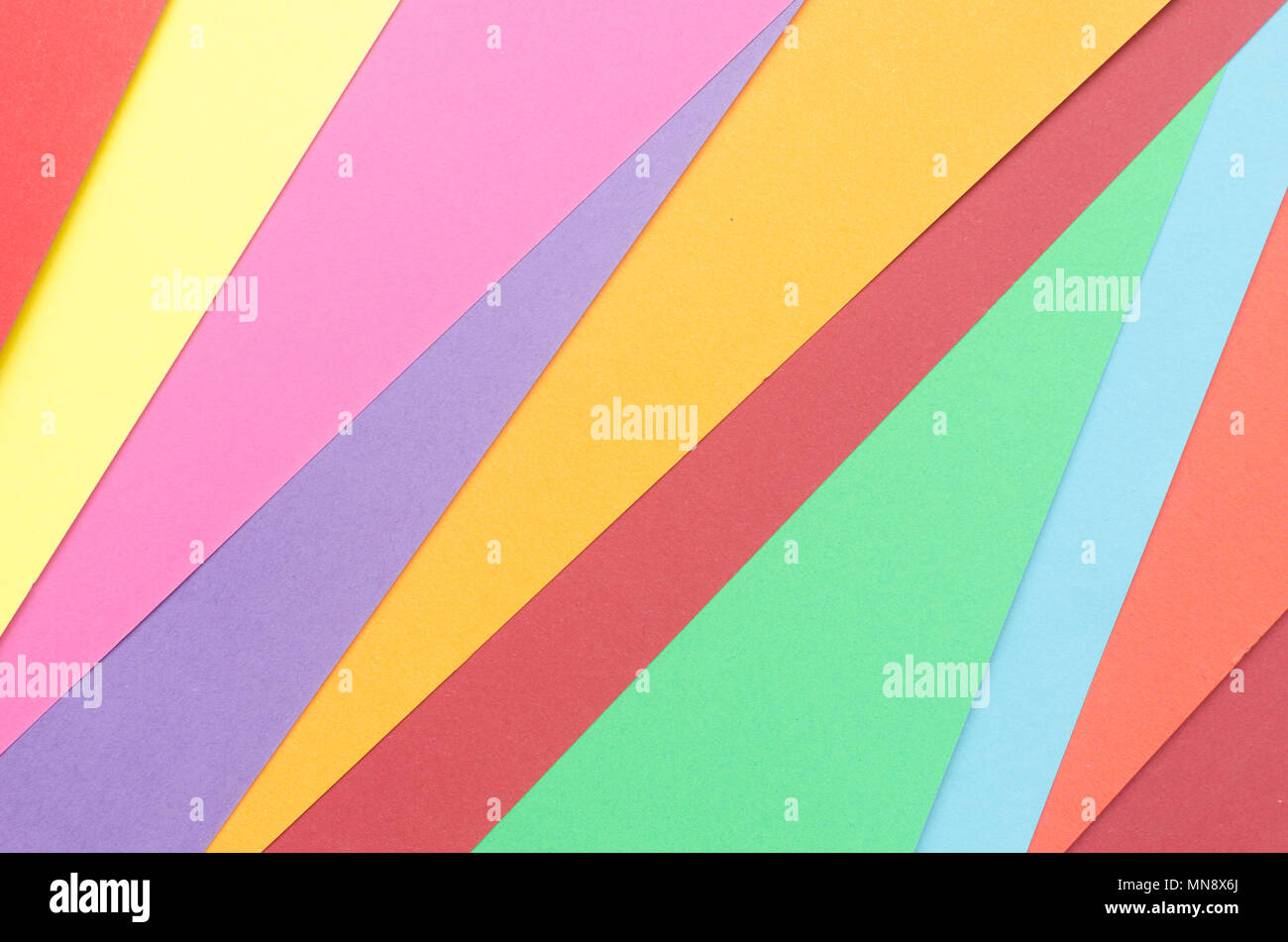 colorful construction paper arranged irregularly Stock Photo - Alamy