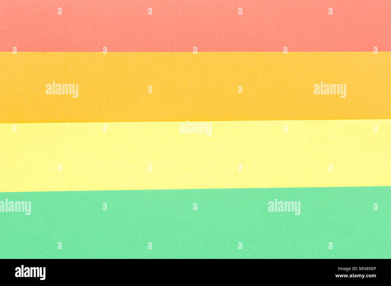 colored construction paper sheets arranged in horizontal stripes Stock ...