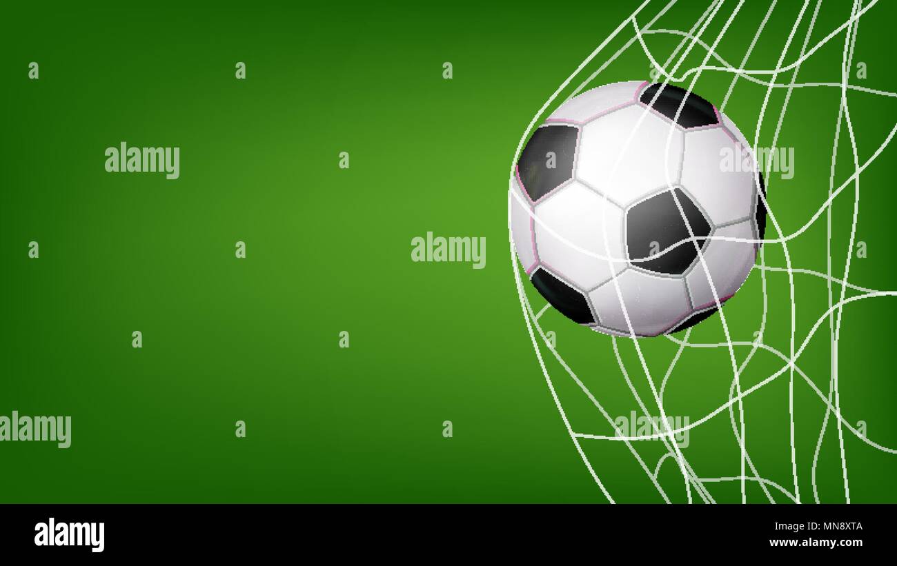 Soccer Ball In Net Background