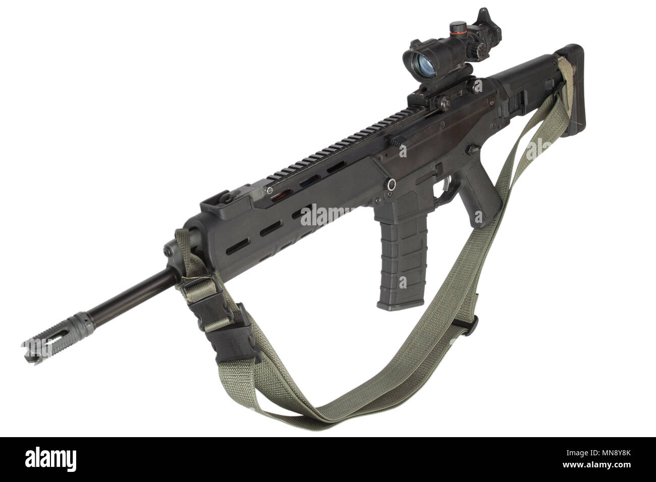 Modern assault rifle isolated Stock Photo - Alamy