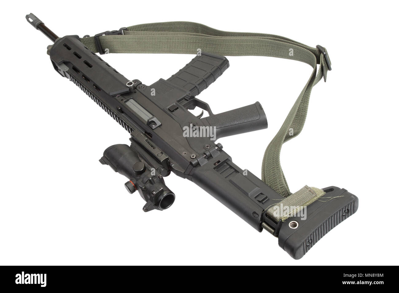 Modern assault rifle isolated Stock Photo - Alamy