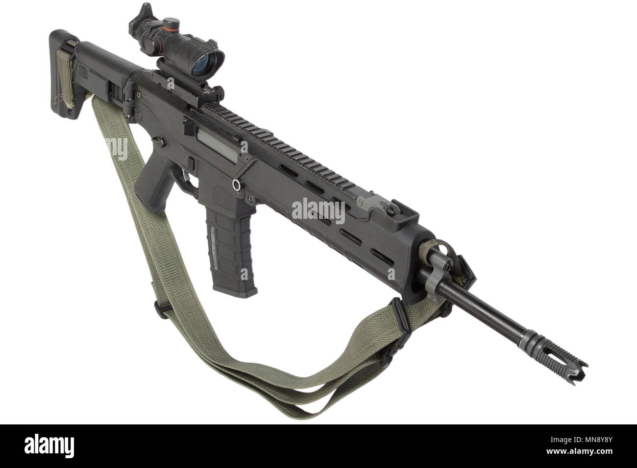 Modern assault rifle isolated Stock Photo - Alamy
