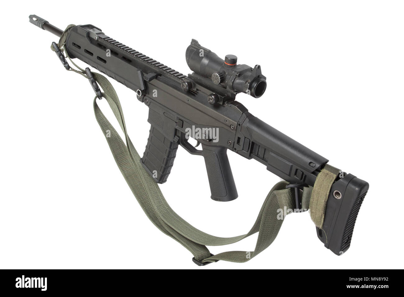 Modern assault rifle isolated Stock Photo - Alamy