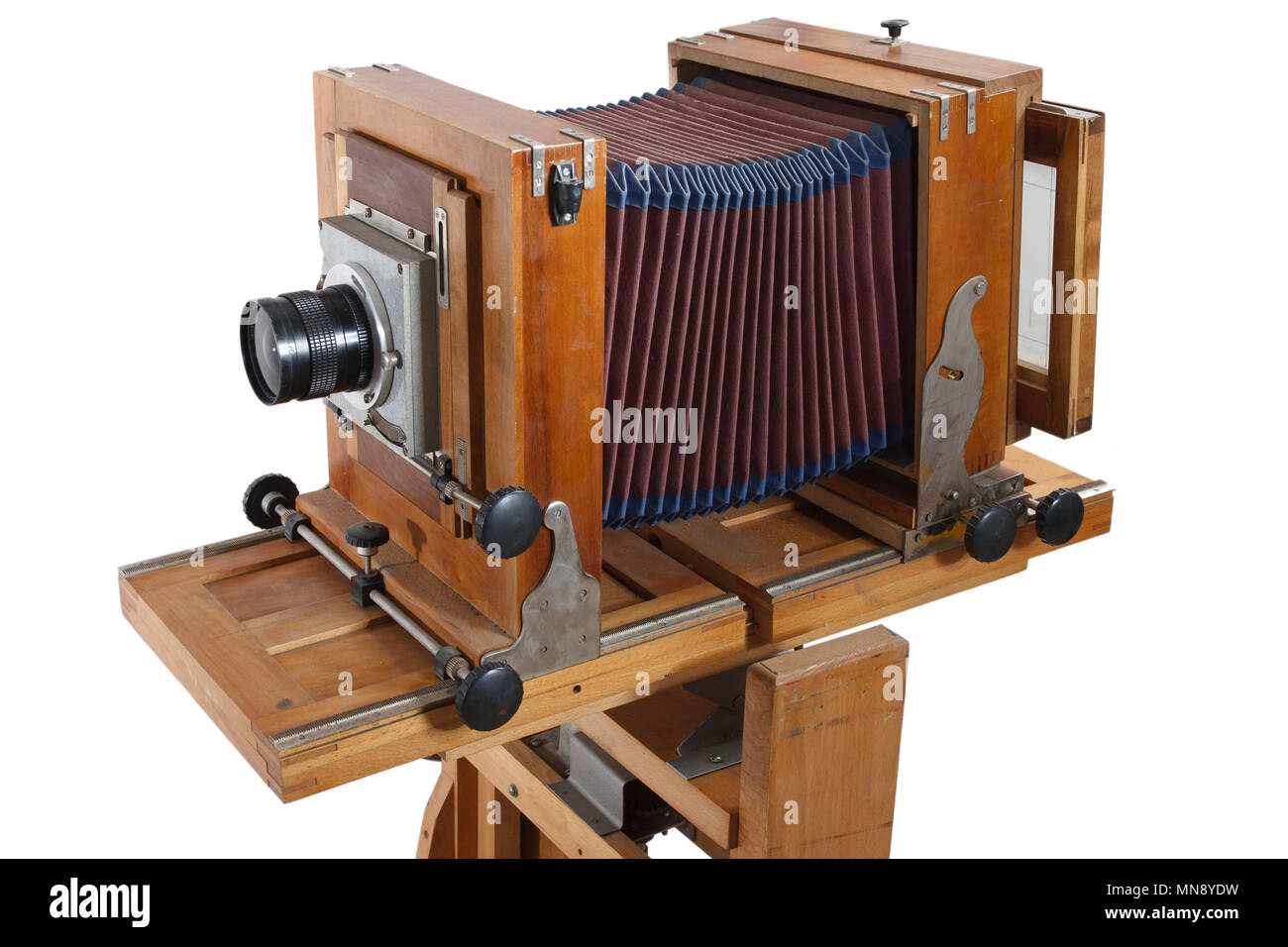 Old Wooden Big Format Camera Stock Photo - Alamy