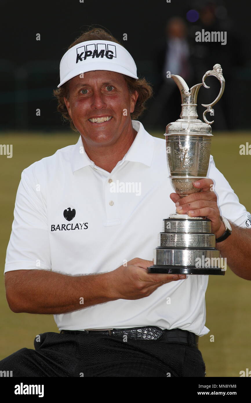 MUIRFIELD, SCOTLAND - JULY 21: Winner of the tournament Phil Mickelson ...