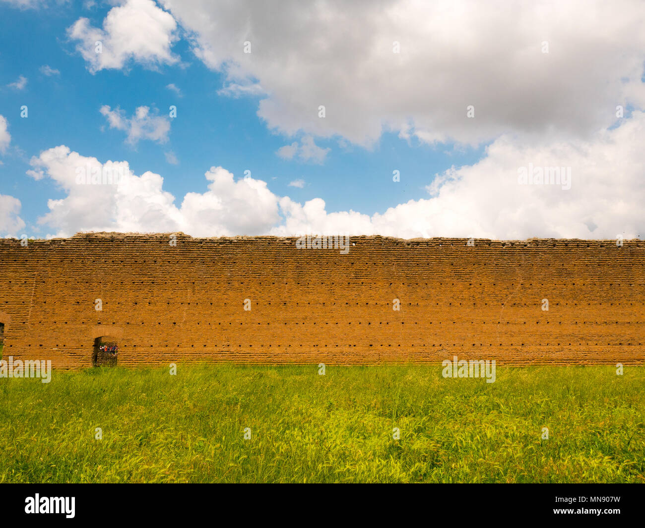 ancient Roman walls near the ancient Appia Rome, Italy Stock Photo - Alamy