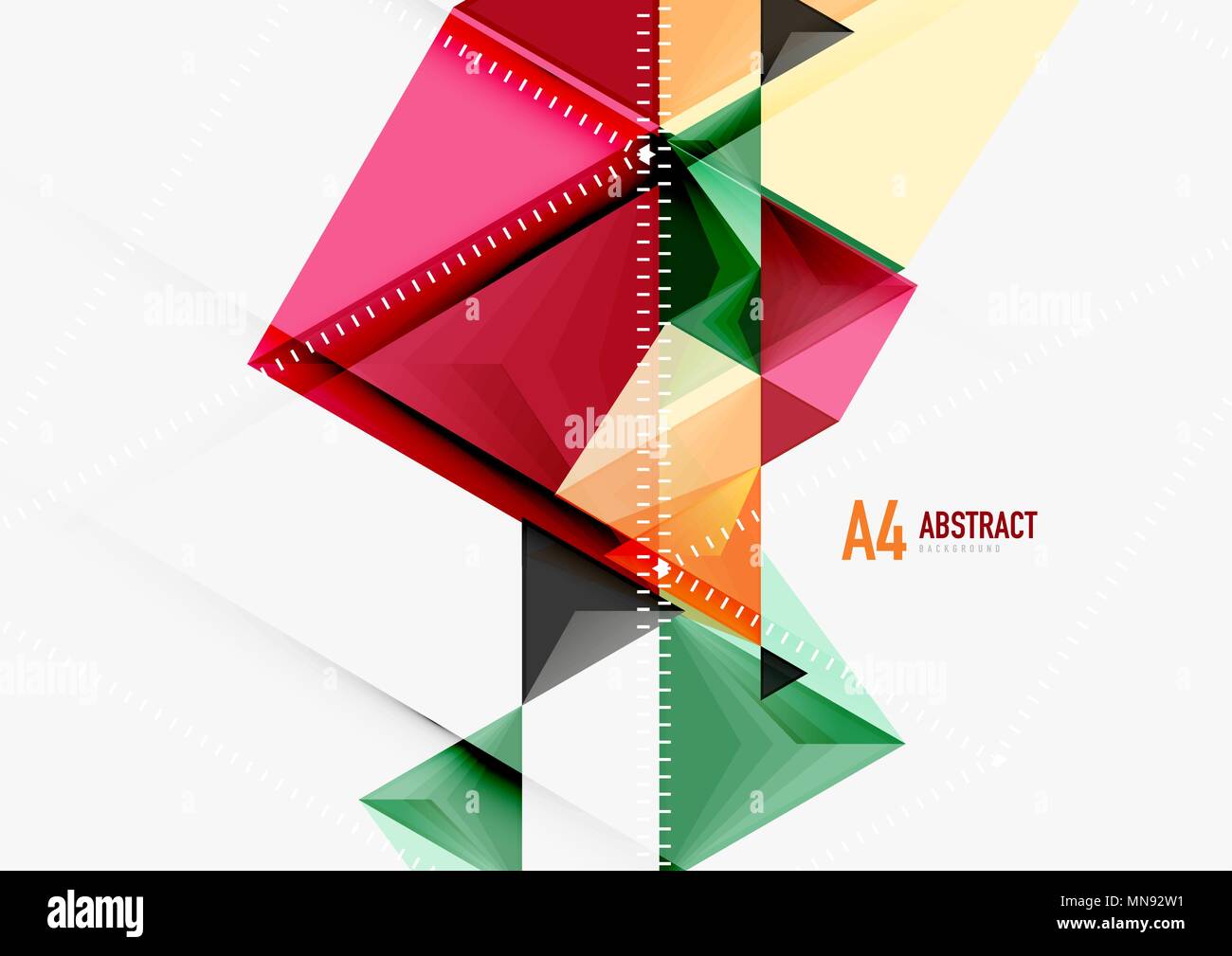 Triangular low poly vector a4 size geometric abstract template ...