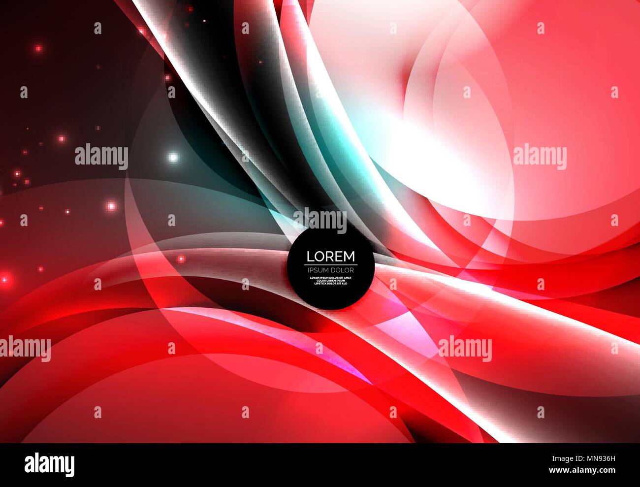 Sound waves glowing ball Stock Vector Images - Alamy