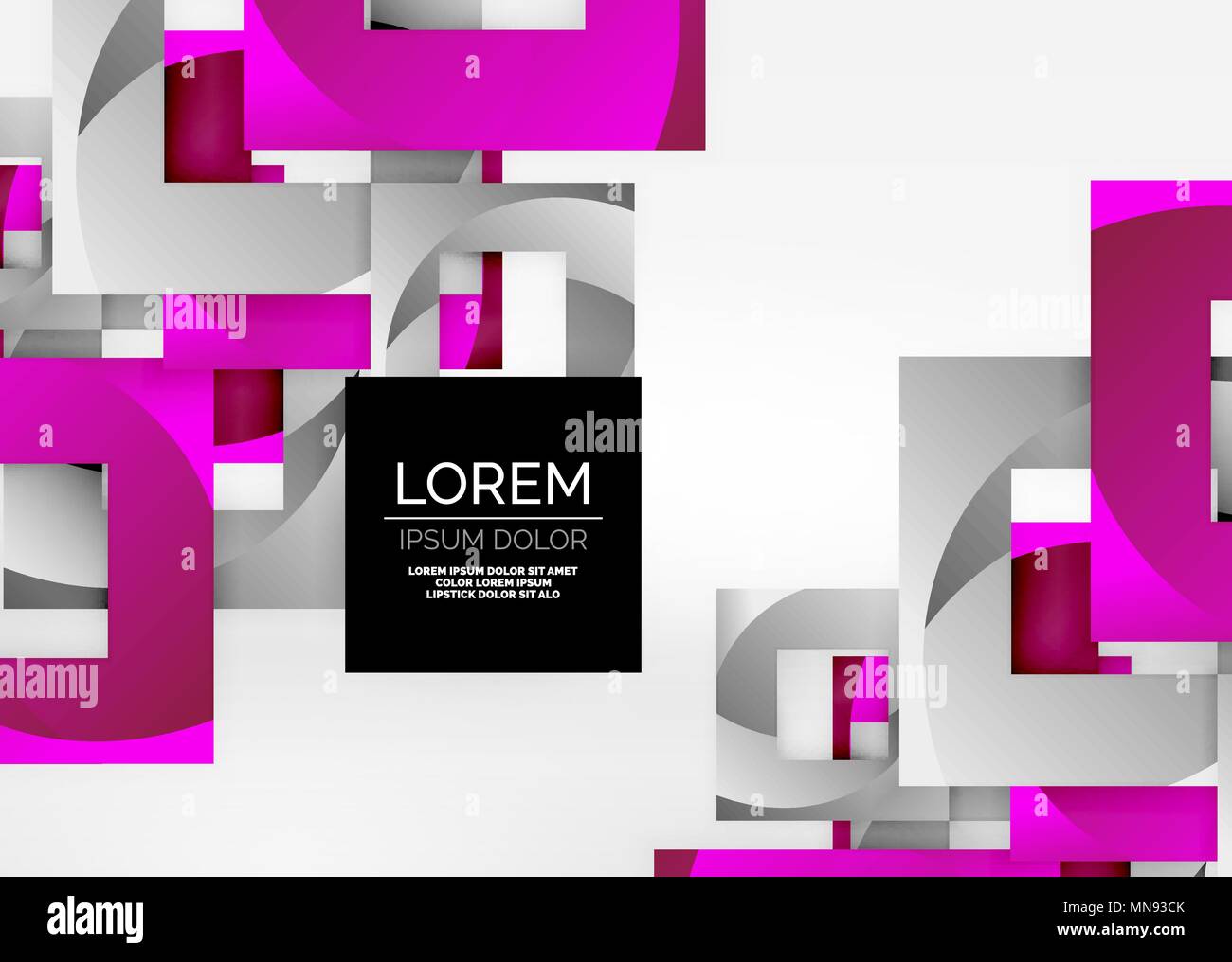 Squares geometric shapes in light grey 3d space. Squares geometric ...