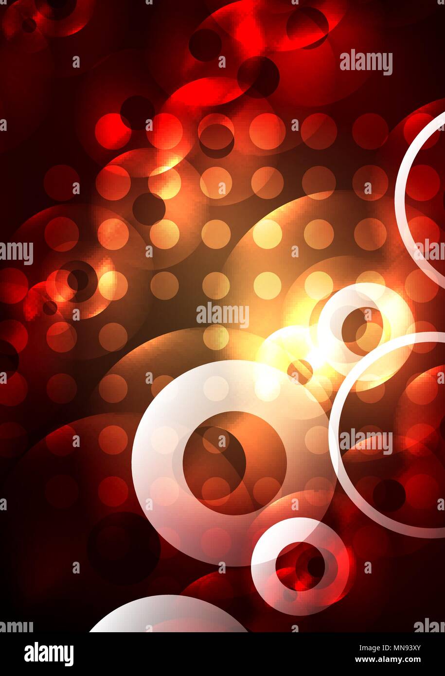 Glowing circles in the dark. Glowing circles in the dark, futuristic ...