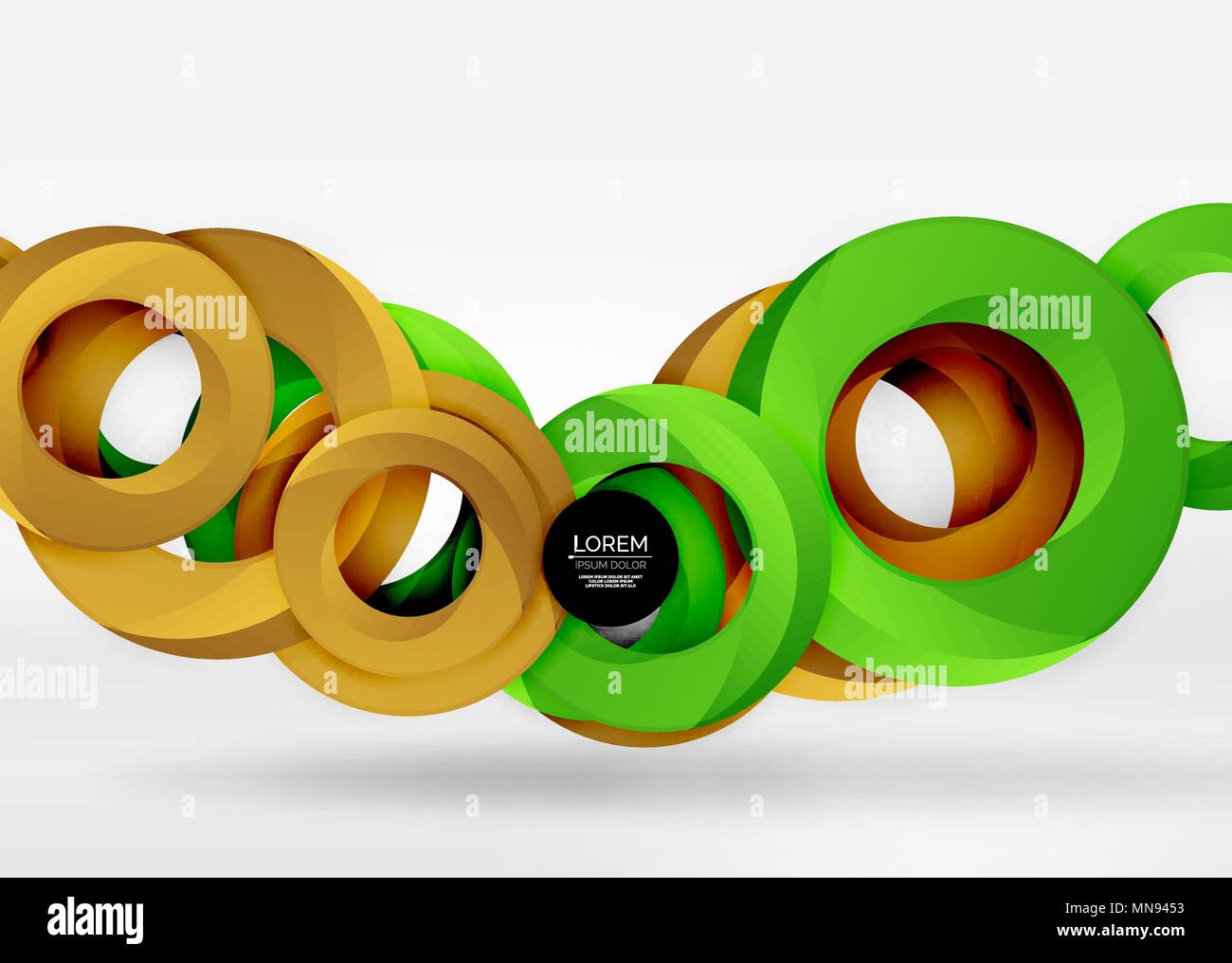 Modern 3d ring vector abstract background. Modern 3d ring composition ...