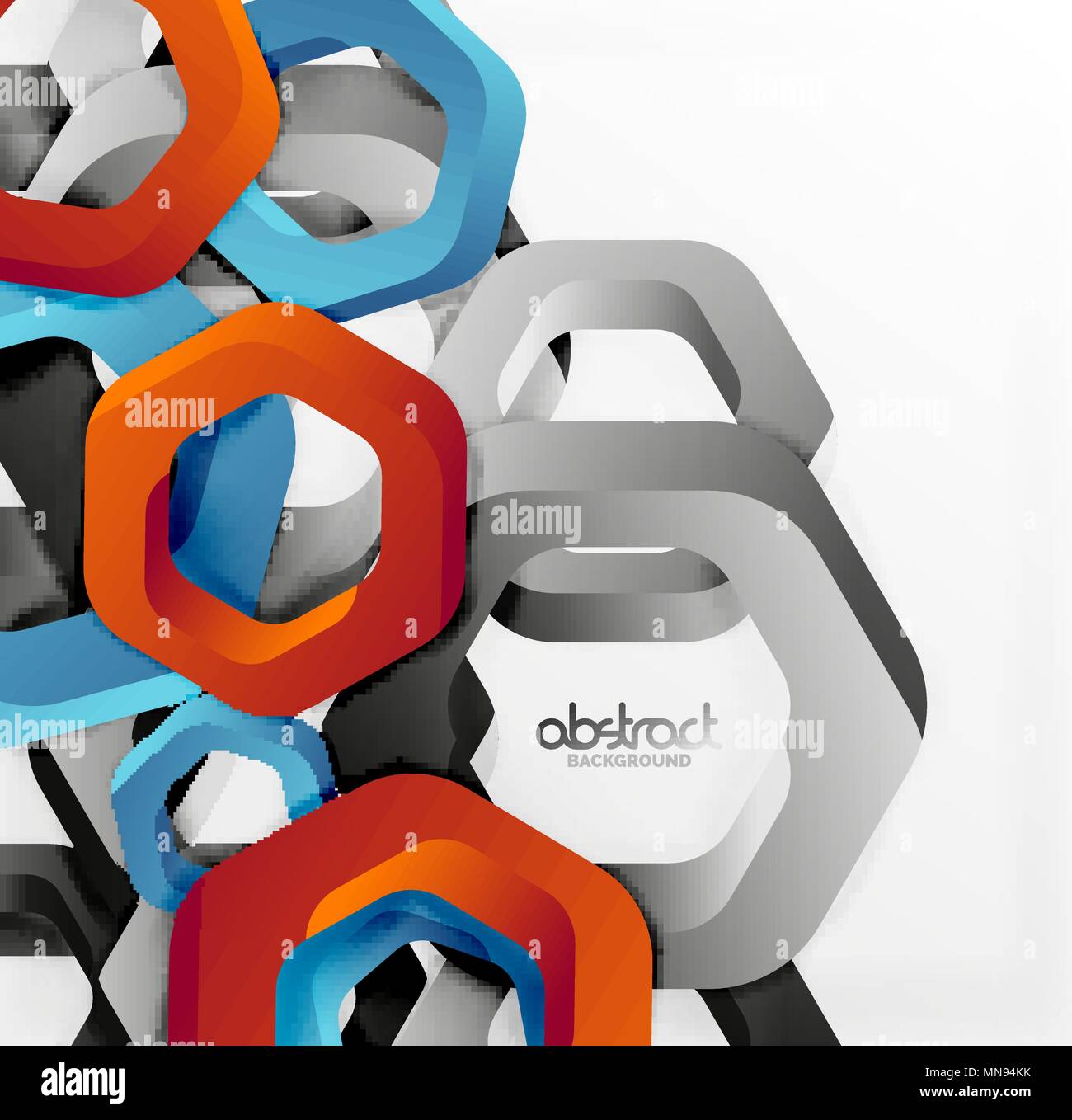 Overlapping hexagons background patterns Stock Vector Images - Alamy