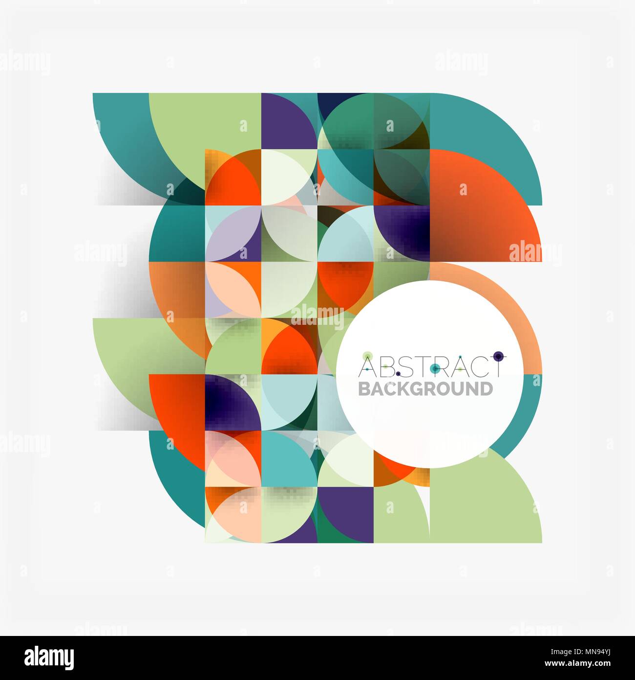 Cut paper circles, mosaic mix geometric pattern design. Cut paper ...