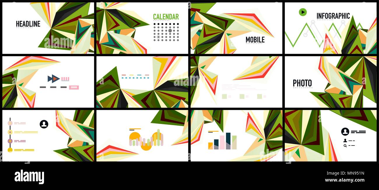 Modern triangle presentation template. Modern triangle presentation ...