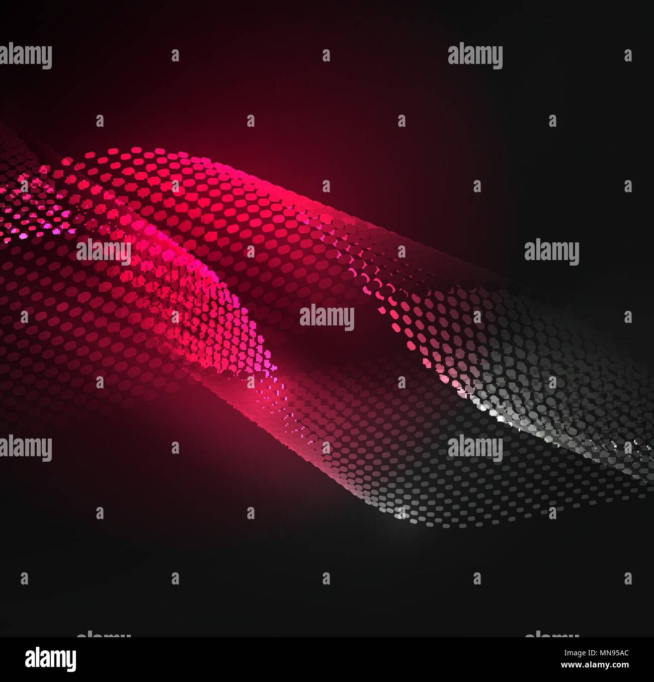Glowing particles wave design template. Glowing particles wave design ...