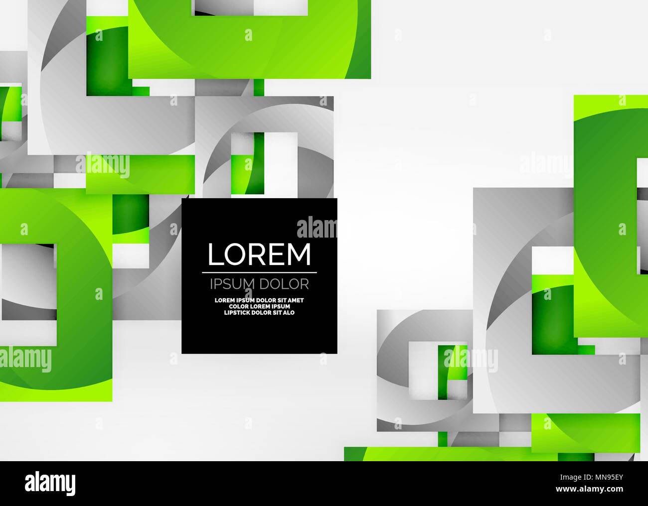 Squares geometric shapes in light grey 3d space. Squares geometric ...