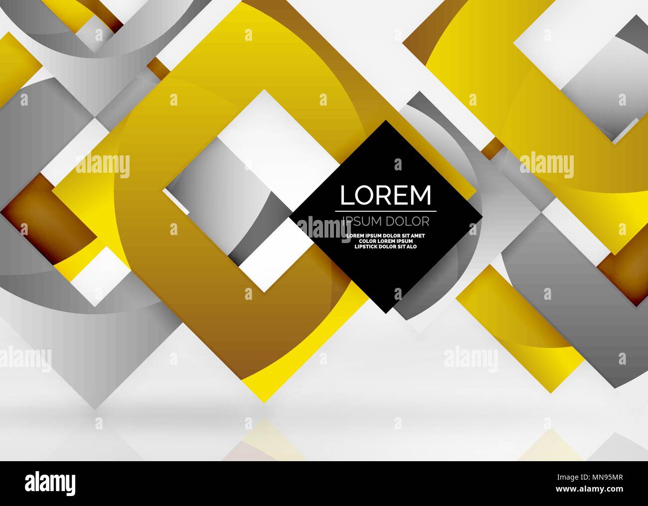 Squares geometric shapes in light grey 3d space. Squares geometric ...