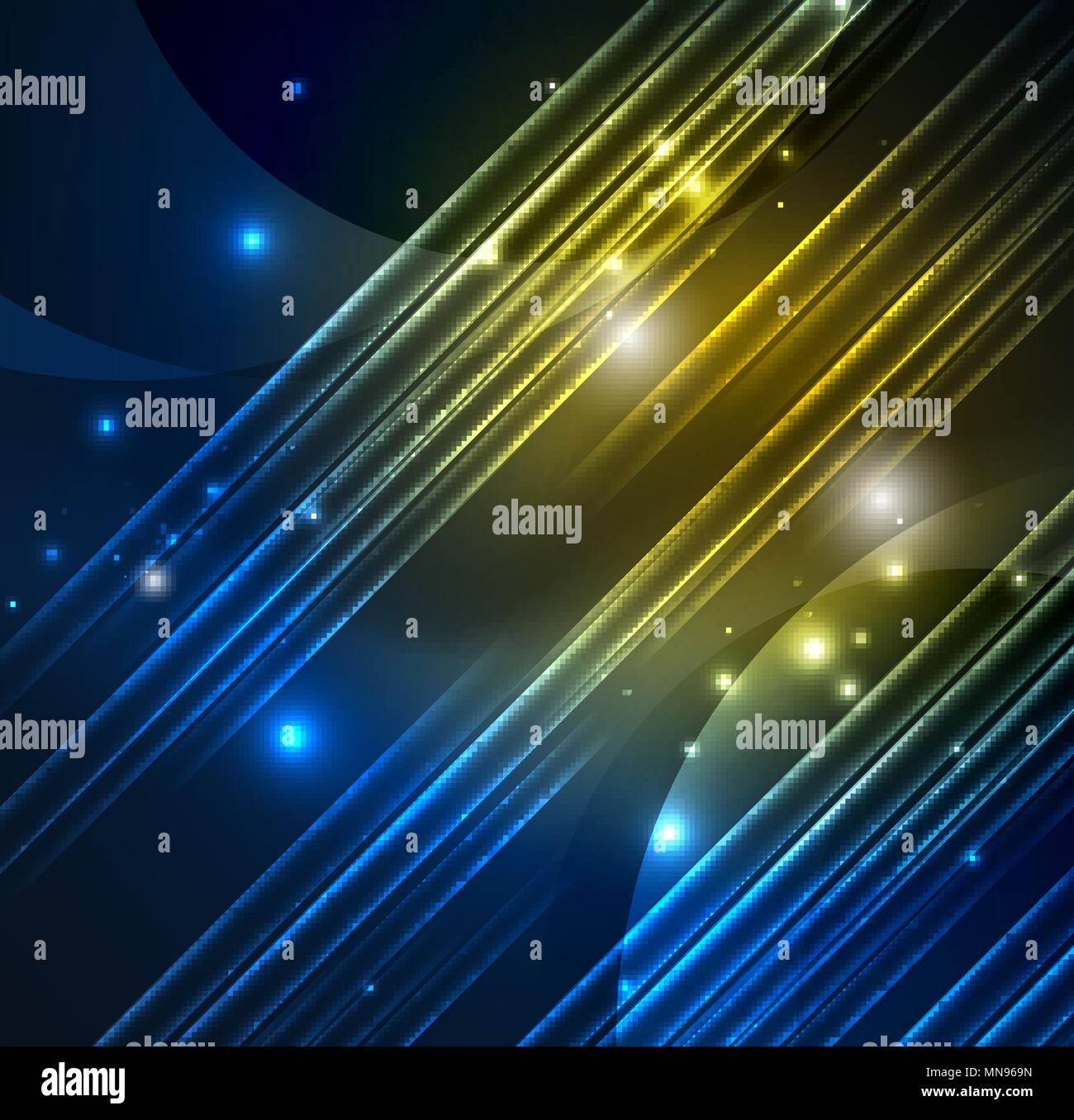 Glowing futuristic lines. Glowing futuristic lines in the dark space ...