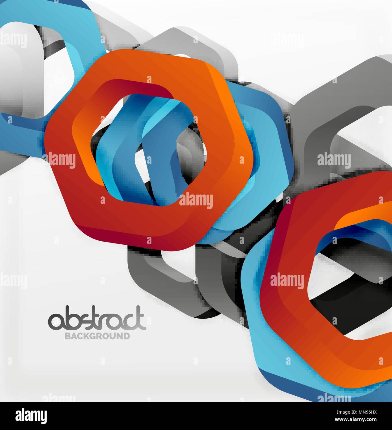 Overlapping hexagons design background. Overlapping hexagons vector ...