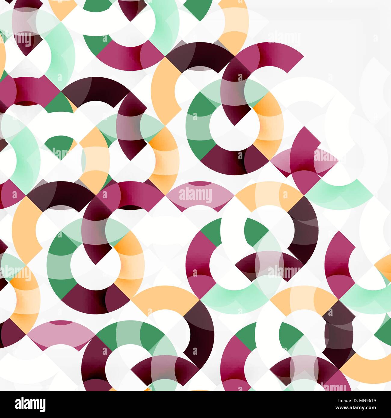 Colorful rings on grey background, modern geometric pattern design ...