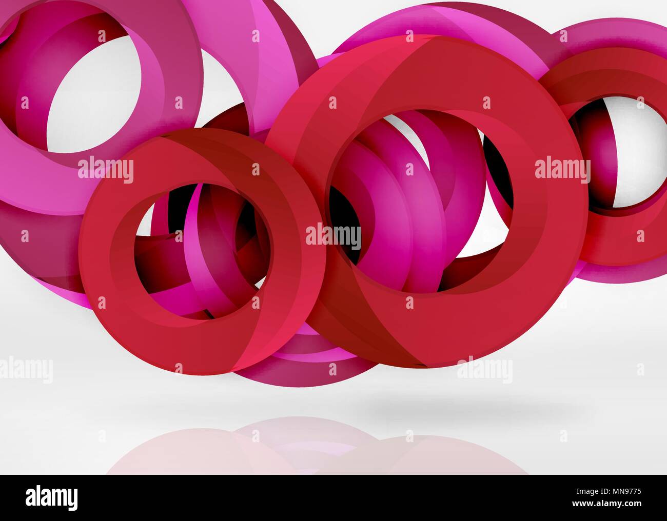Modern 3d ring vector abstract background. Modern 3d ring composition ...
