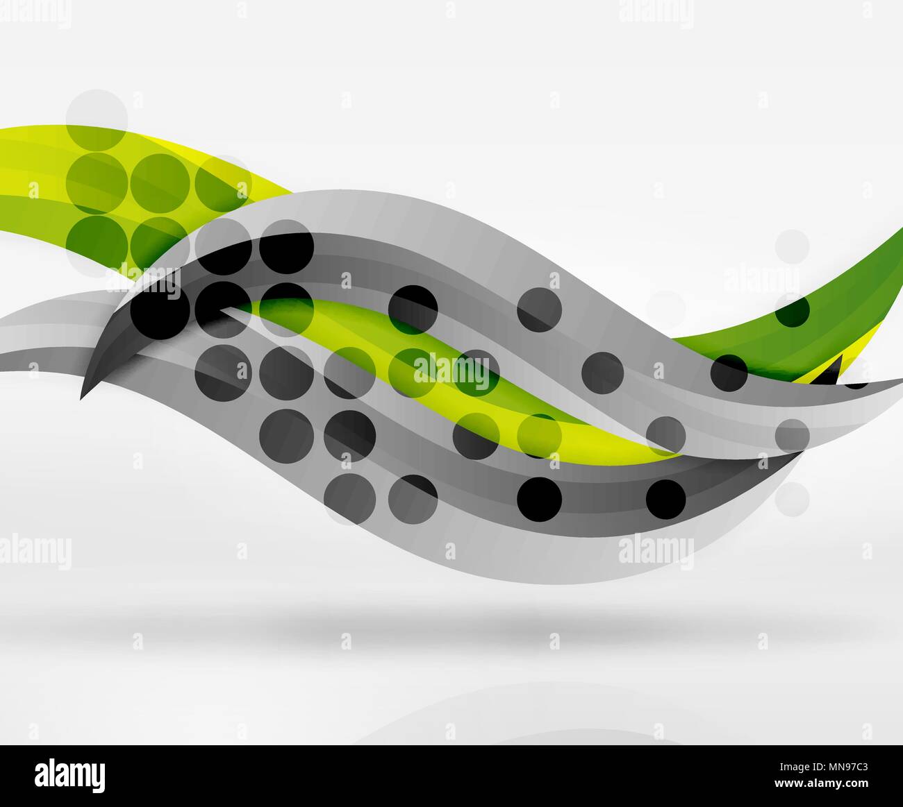 Vector Colorful Wave Lines In White And Grey 3d Space Vector Colorful