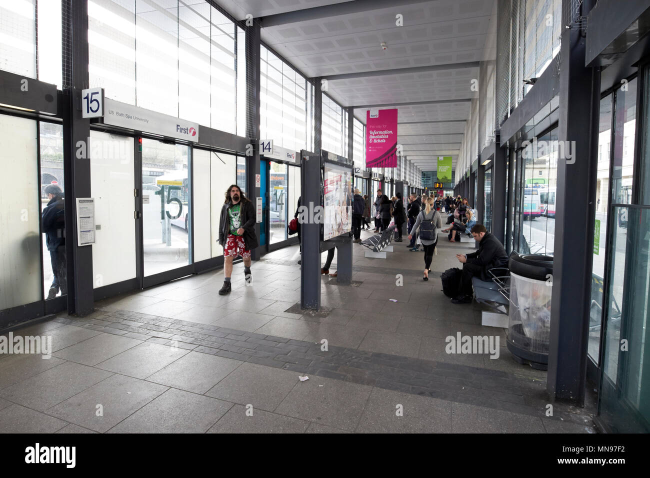 Interior of bath bus station southgate Bath England UK Stock Photo - Alamy